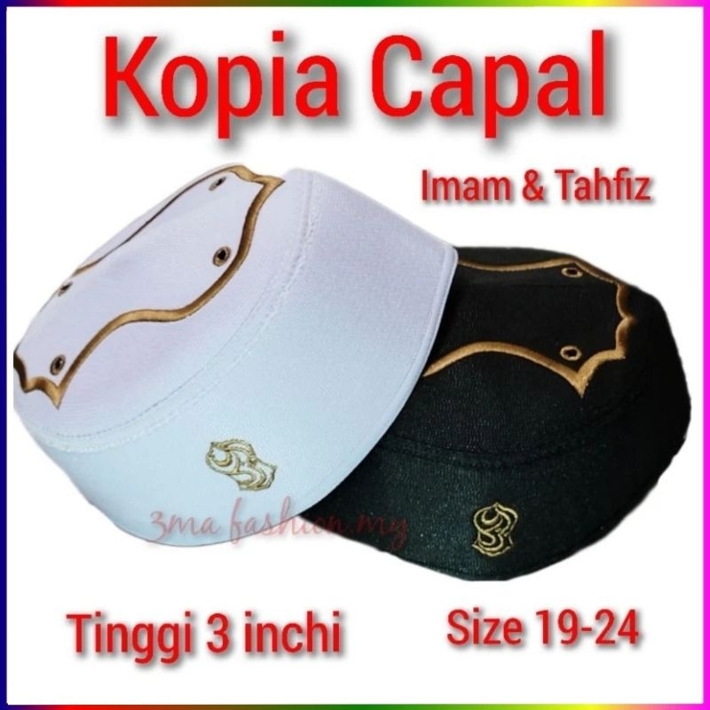 👑 KOPIAH CAPAL NABI PUTIH DAN HITAM TEBAL IMAM DAN TAHFIZ | Shopee Malaysia