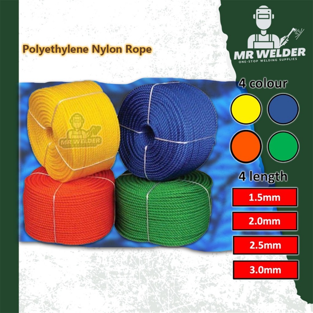 Polyethylene Nylon Rope 1.0mm, 1.5mm, 2mm, 2.5mm, 3mm | Polyethylene ...