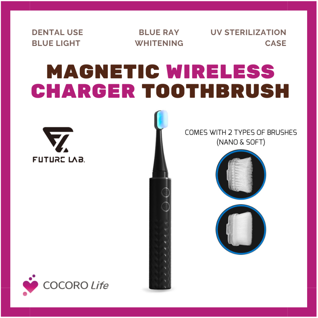 Future Lab Cold White Ultrasonic Electric Toothbrush (BLACK) | Shopee ...