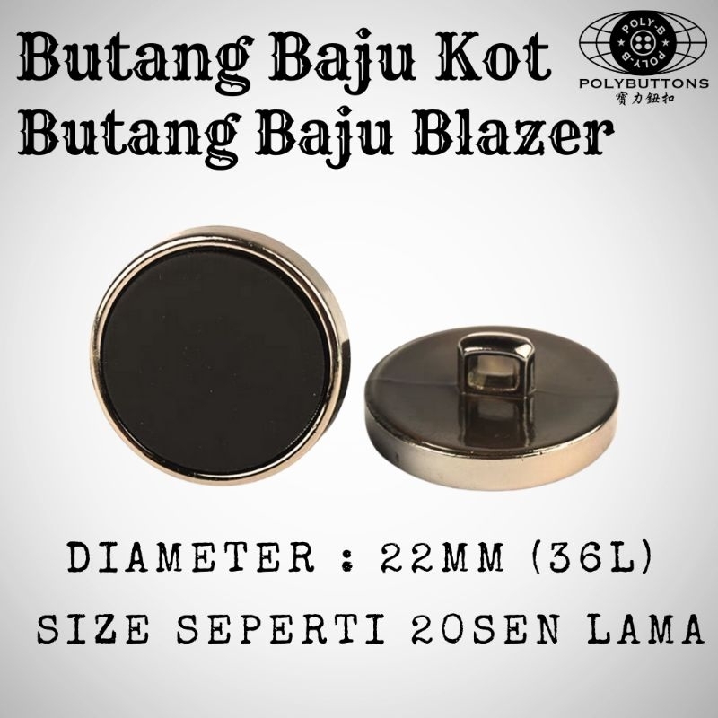 POLYBUTTONS Butang Baju Kot Coat Button Butang Blazer Butang Besar ...