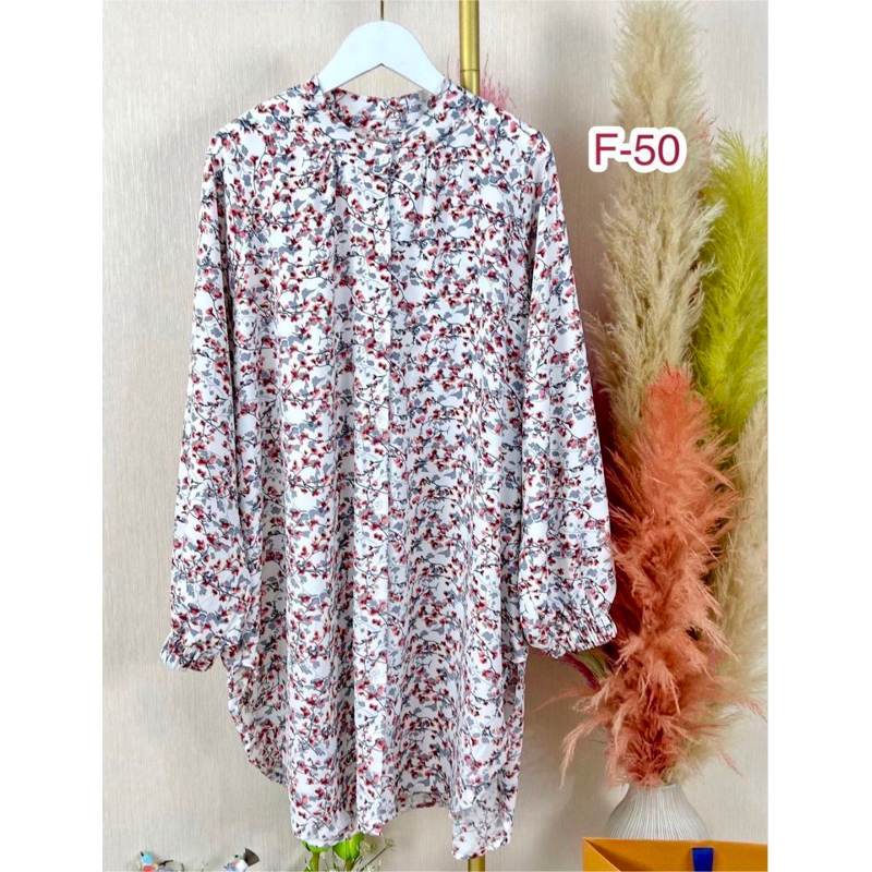 HOT BLOUSE🔥BLOUSE BERCORAK F50/BLOUSE LABUH BERCORAK IRONLESS/BLOUSE ...