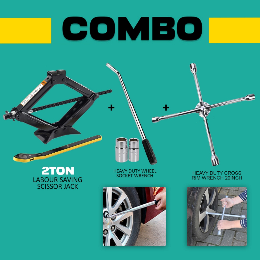 Manual Scissors Jack Car Heavy Duty Car Jack Kereta Jack Tayar Jek ...