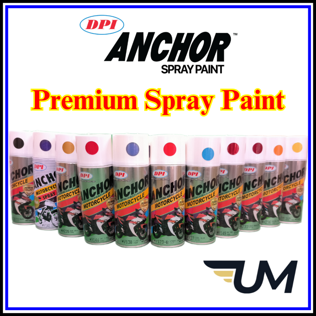 DPI ANCHOR PREMIUM QUALITY SPRAY PAINT 400ML CAN CAT SPRAY TIN METALLIC ...