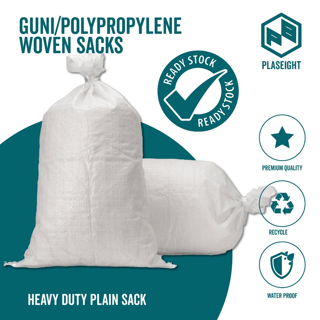 Plas8 Guni Karung Plastik Besar Woven Sacks PP Sack Beg Gunny Sack Bag ...