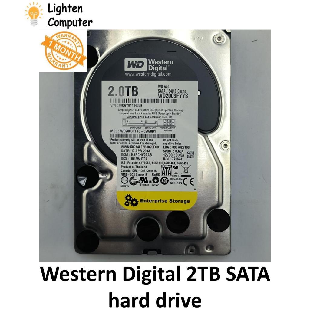 【USED】 Western Digital 2TB 3.5" SATA HDD WD2003FYYS-02W0B1 WD Hard ...