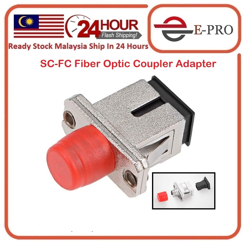 SC to FC Fiber Coupler Flange Type Fiber Optical Adapter Connector for ...