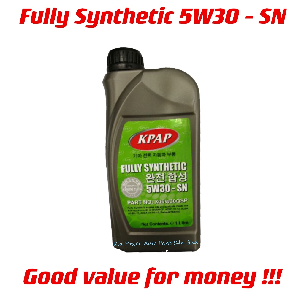 【KPAP FULLY SYNTHETIC 5W30-SN】KPAP BRAND FULLY SYNTHETIC 5W30-SN ENGINE ...