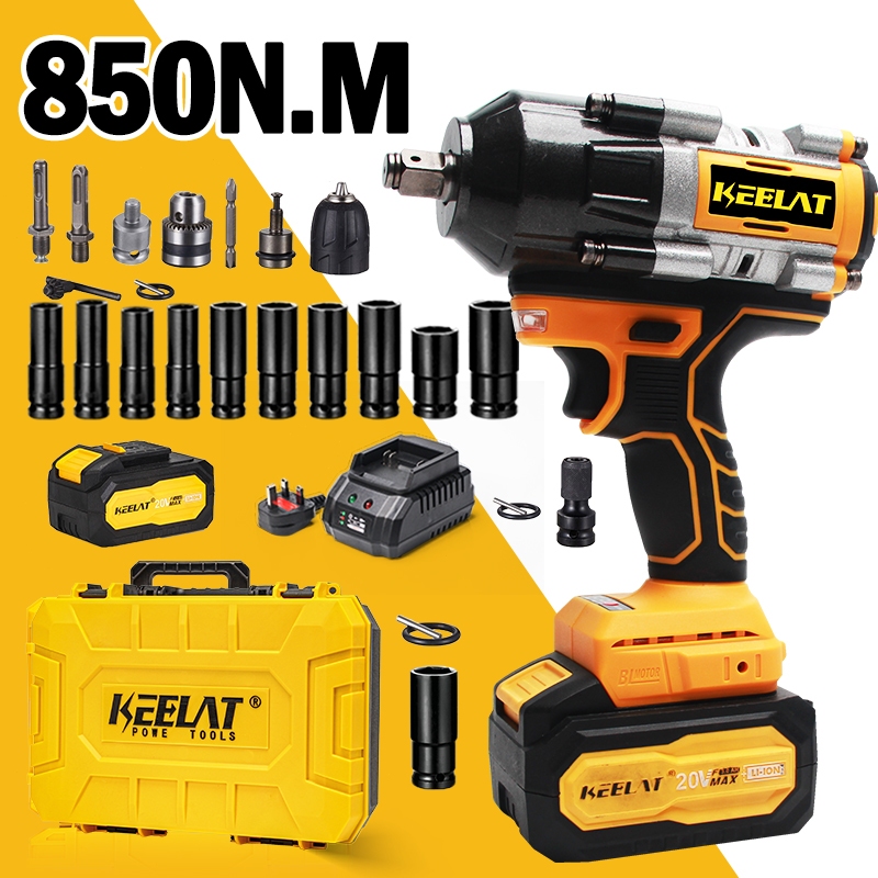 KEELAT KID001/2/3/5/6 Impact Wrench Cordless High Torque 1/2 Cordless ...