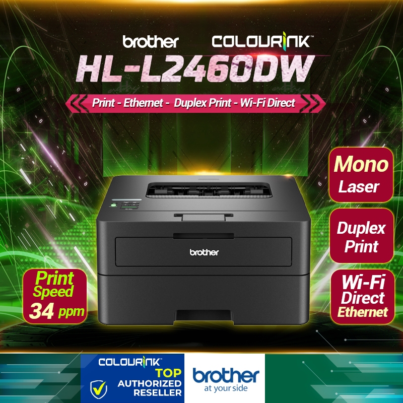 Brother HL-L2460DW A4 Single Print Mono Laser Printer Auto Duplex Network L2370DN L2460DN ...