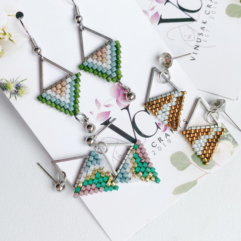 Vinusak Crafts | Handmade Beaded Earrings | Borneo Crafts | Sabah ...