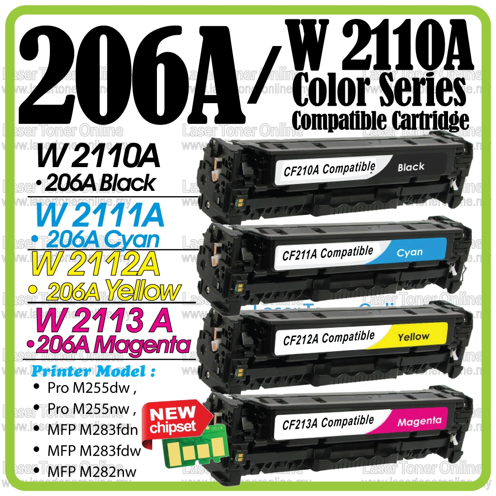 Compatible to HP 206A 206X Color LaserJet Toner Cartridges HP206A ...
