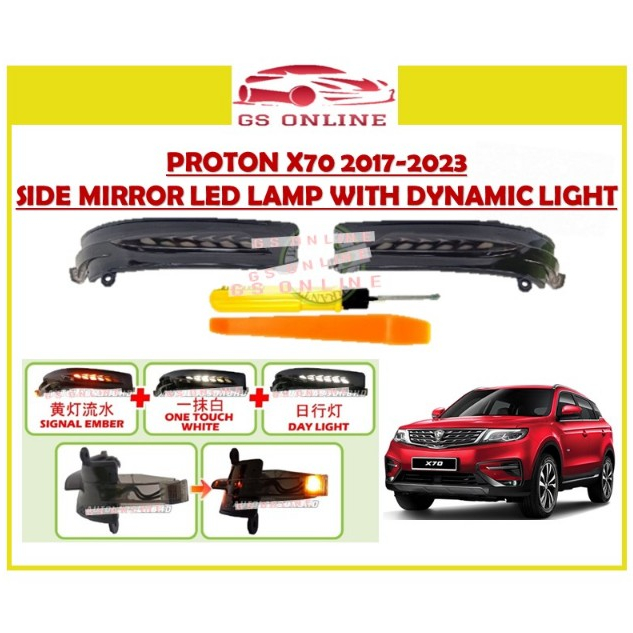 Proton X70 2017 2019 2021 2023 Side Mirror LED Lamp Light Dynamic Turn ...