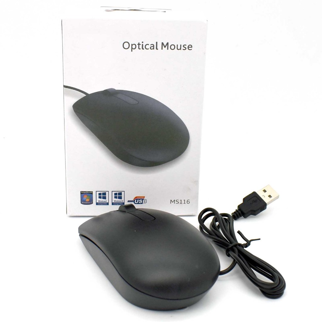 USB Wire Optical Mouse MS116 | Shopee Malaysia