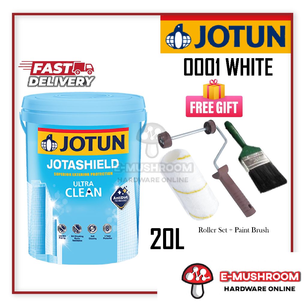 20L Jotun Jotashield Ultra Clean Exterior Wall Paint 0001 WHITE ...