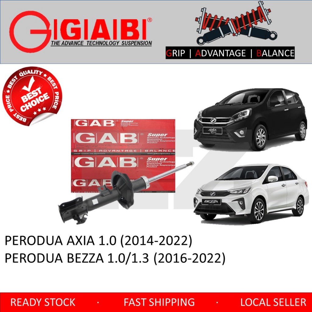 ORIGINAL GAB SUPER FRONT ABSORBER / REAR ABSORBER - PERODUA AXIA 1.0 ...
