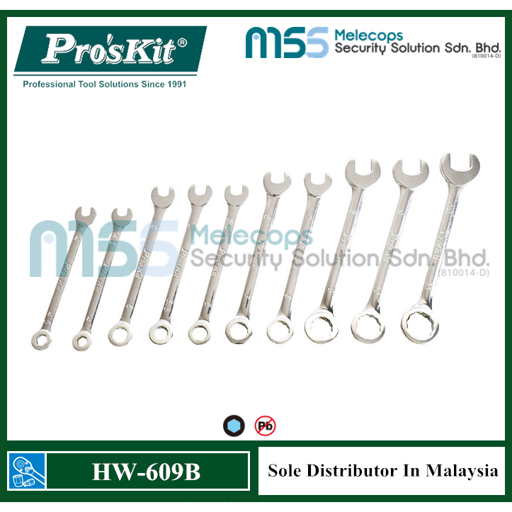 Pro'skit HW-609B 10Pcs Electronic Combination Wrench (Metric Size) | Shopee Malaysia