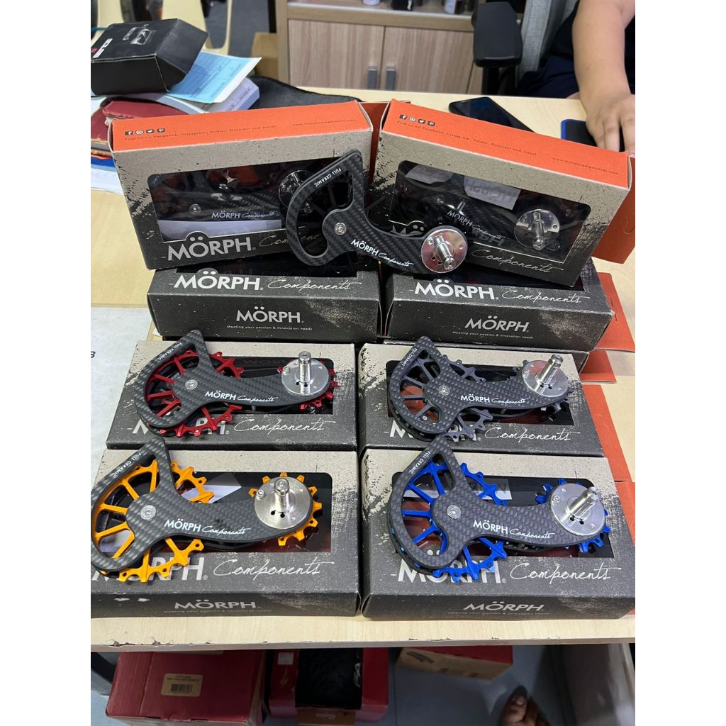 MORPH COMPONENTS FULL CERAMIC OVERSIZED PULLEY WHEEL SYSTEM 12/20T OPWS CARBON FIBER CAGES ...