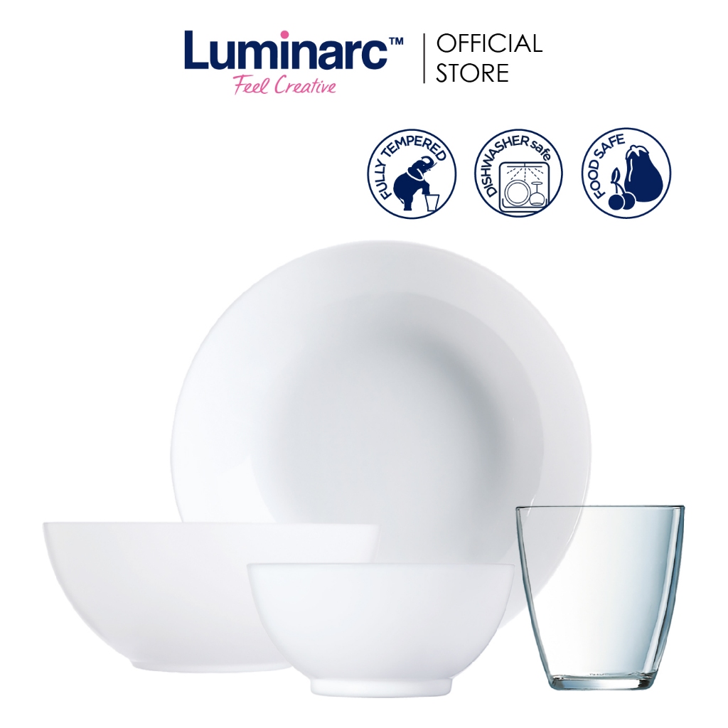 Luminarc Everyday Dinner Set - (14 Pieces) [Model: V3856] - Diningware ...
