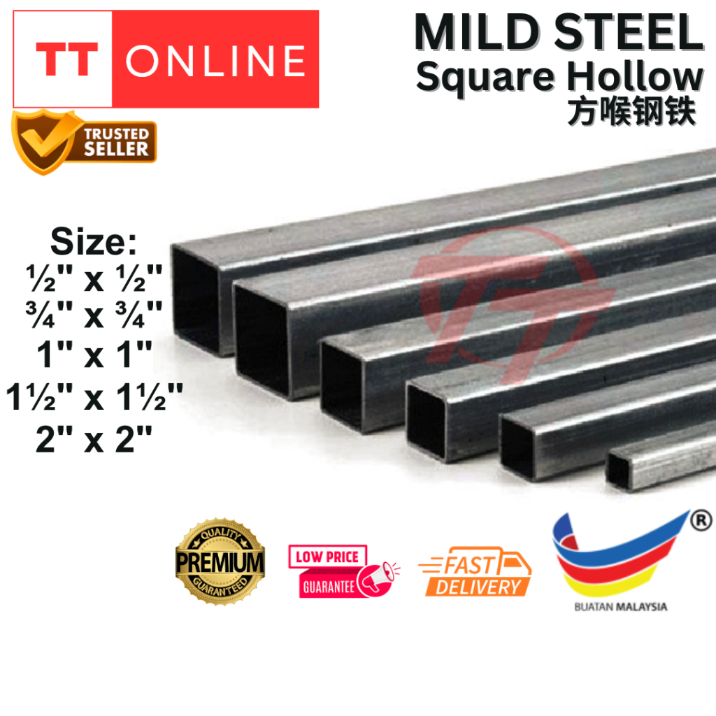 Mild Steel Square Hollow Section (Thickness/Tebal 1.0/1.2/1.6/1.9/2.3/3 ...