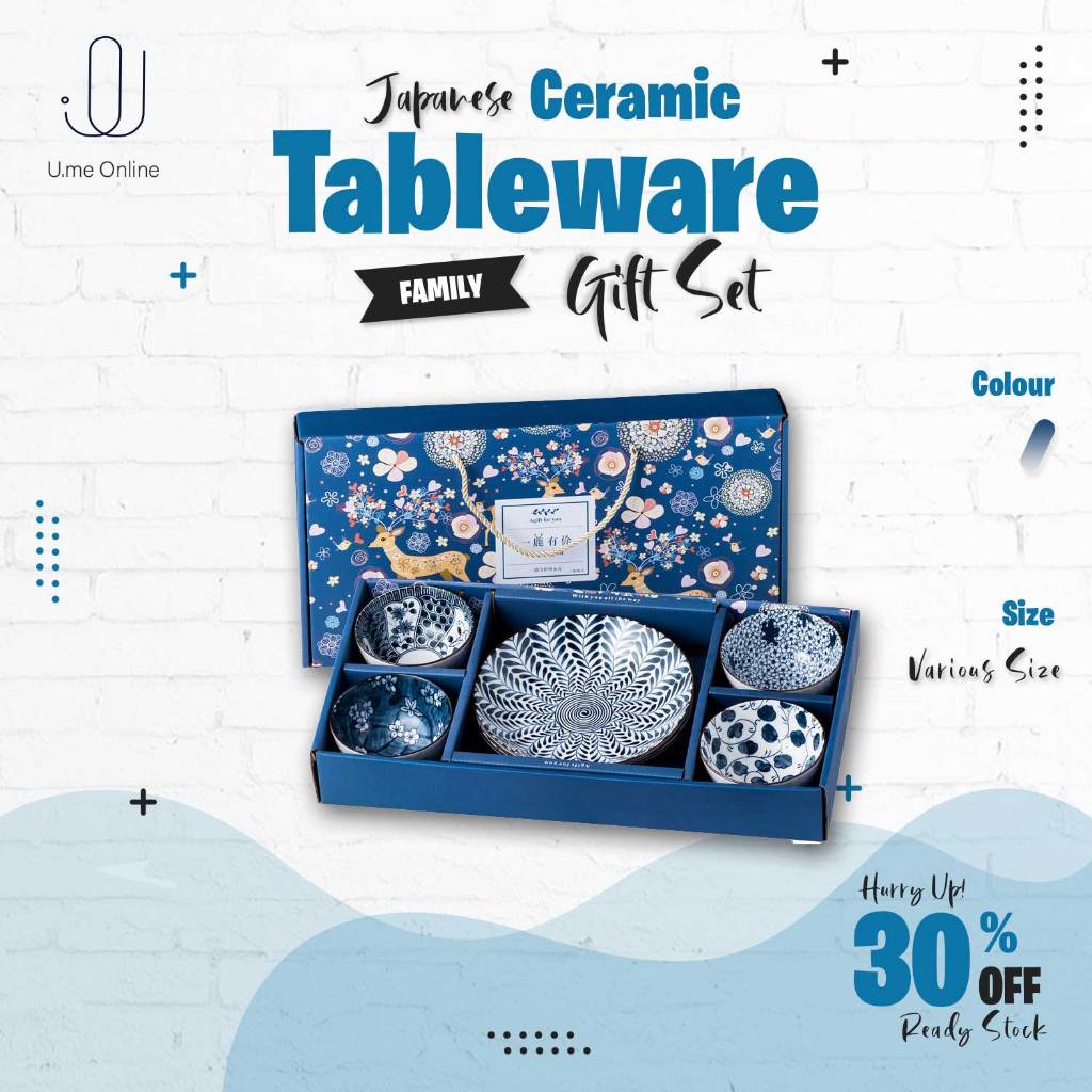 Japanese Ceramic Tableware Bowl Spoon Plate Chopsticks Gift Box Gift ...