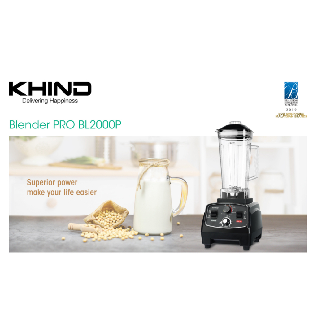KHIND 2L BLENDER PRO BL-2000P MULTI FUNCTION HEAVY DUTY BLENDER 1200W ...
