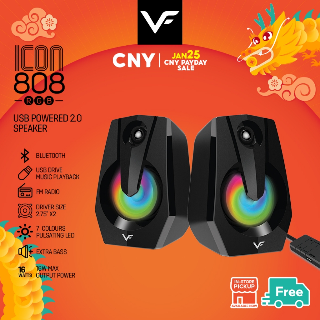 Vinnfier VF Icon 808 RGB Portable Bluetooth Speaker with Extra Bass ...