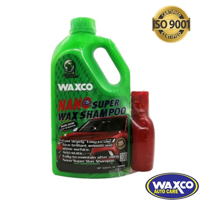 WAXCO Nano Super Wax Shampoo - 1000ml + Wet Look Tyre Shine - 125ml ...