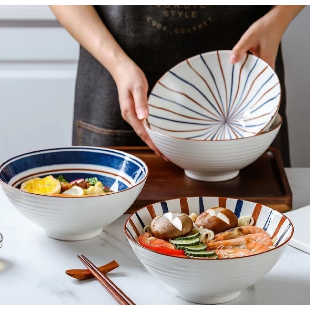 Creative Japanese ramen bowl large soup bowl single ceramic large ...