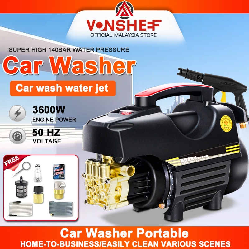 High Pressure Water Jet Car Wash 3600W Home Cleaner Spray Car Washer Automatic Water Jet Machine ...