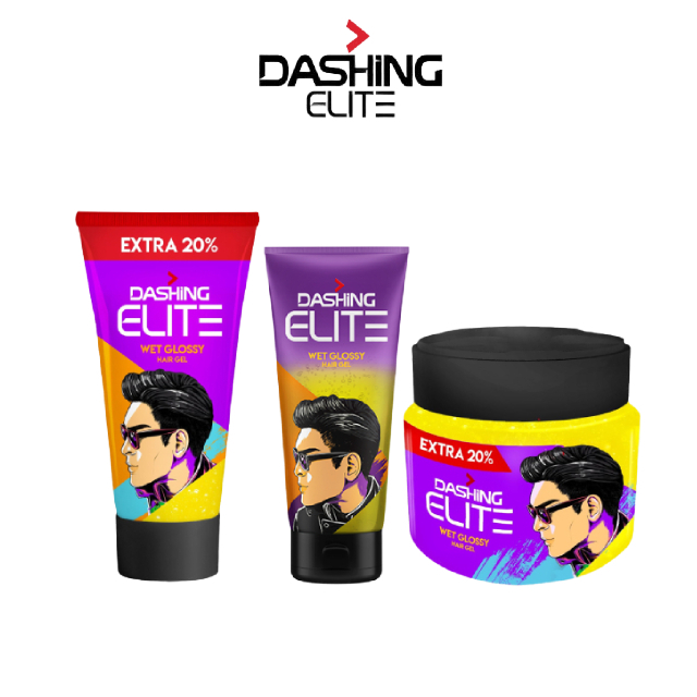 DASHING ELITE Hair Gel -Wet Glossy | Strengthen Hair | Non sticky ...