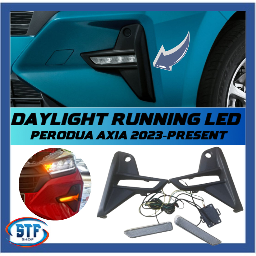 Perodua Axia 2023-PRESENT New Led Running Day Light Fog Lamp DRL With ...
