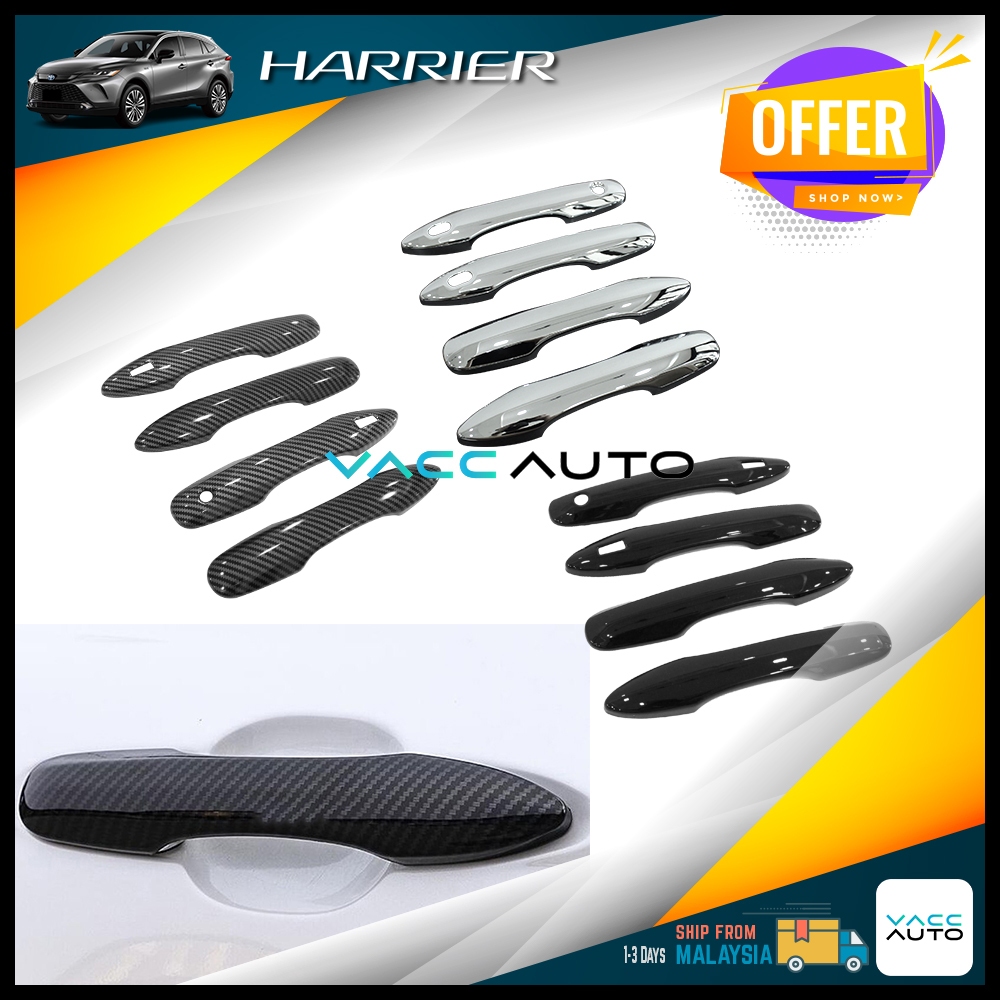 Toyota Harrier XU80 Gen (2020-2025) Door Handle Protector Chrome Carbon ...