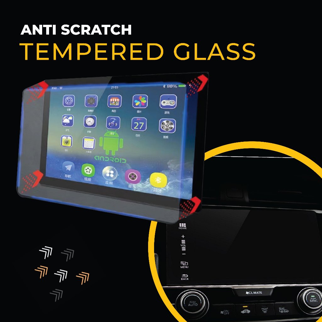 Car GPS Navigation Screen Protector Ultra Thin Anti Glare Transparent ...