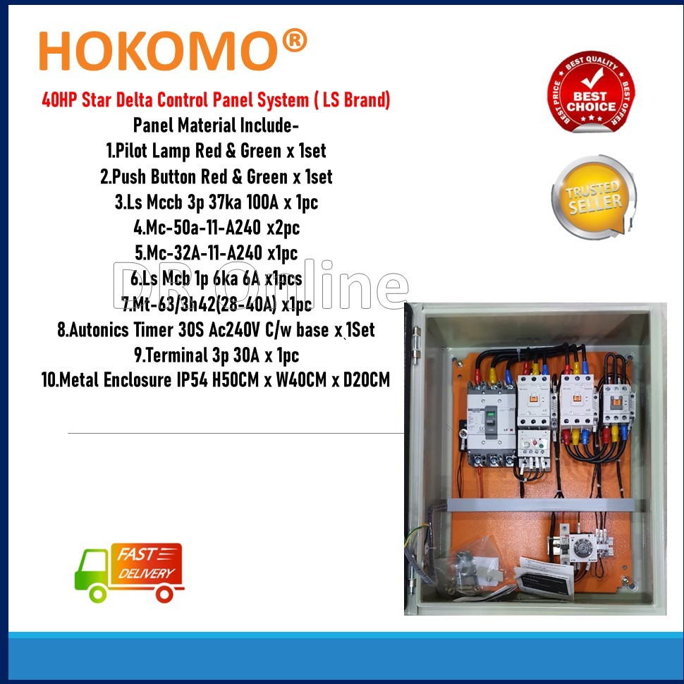 40Hp Star Delta Control Panel System -LS Brand | Shopee Malaysia
