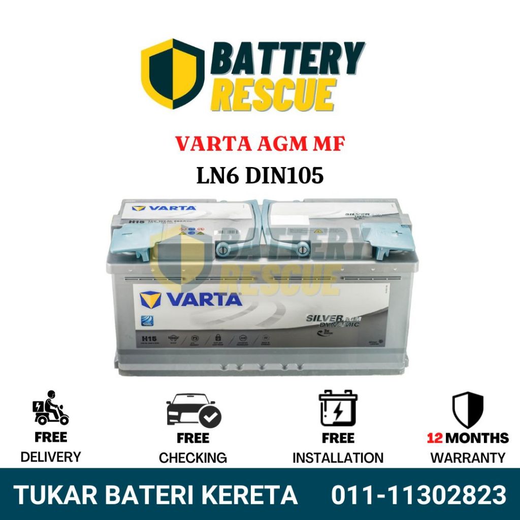 [Installation Available] DIN105 LN6 | Varta Silver AGM Dynamic Car ...