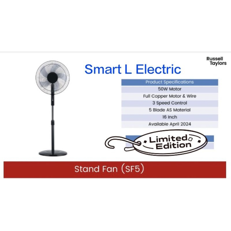 Russell Taylors Stand Fan SF5 | Shopee Malaysia