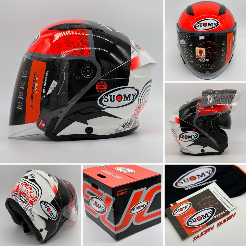SUOMY Speedjet Double Visor Helmet | Shopee Malaysia