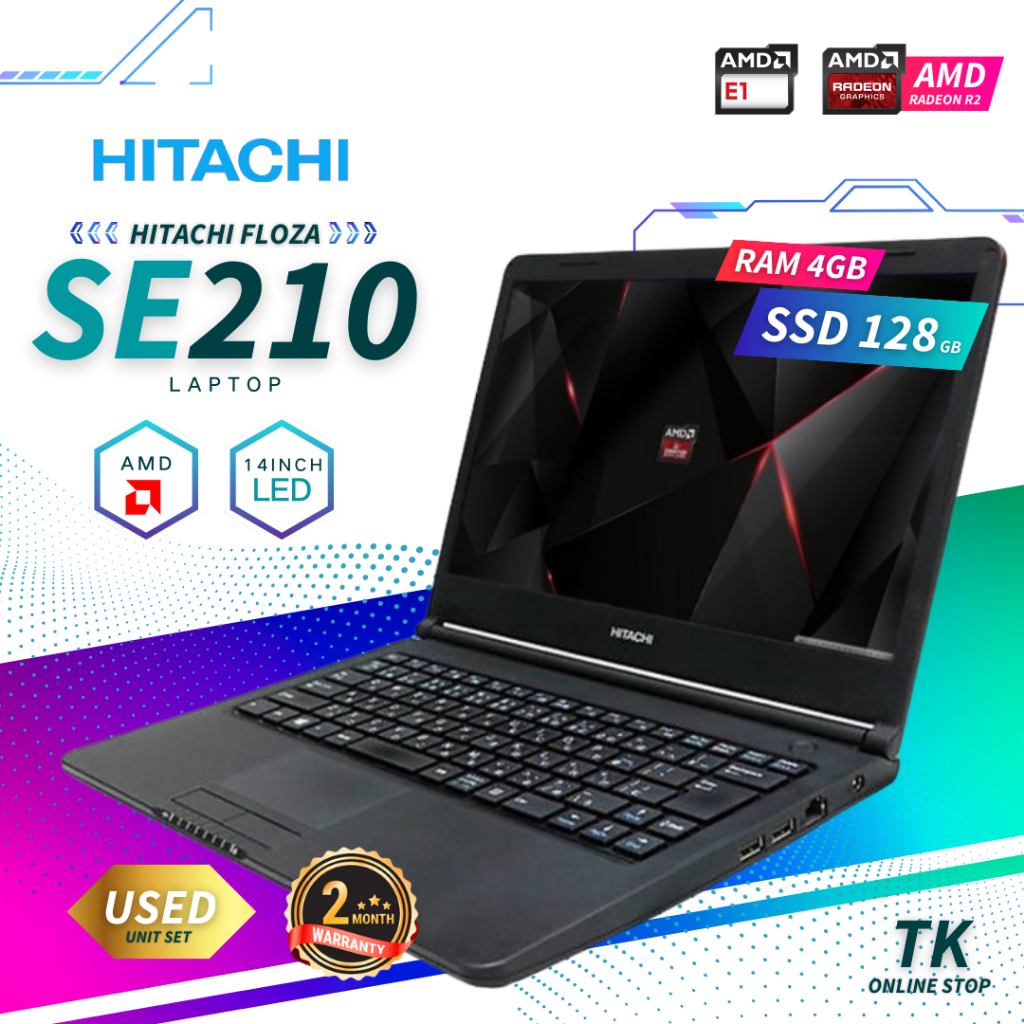 Laptop Hitachi Flora Se210 AMD E1 + GRAPHICS CARD AMD RADEON R2 / Ram ...