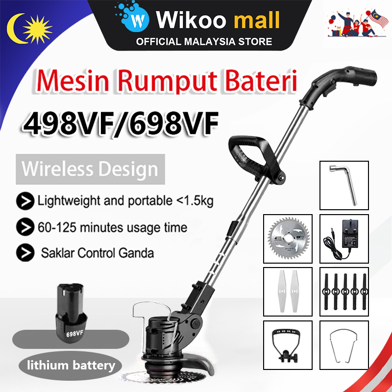 Malaysia Ready Stock 998VF Mesin Rumput Bateri Rechargeable Cordless ...