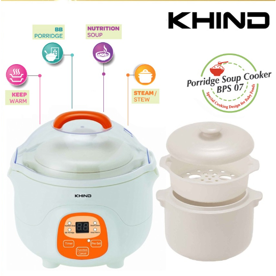 Khind Porridge Cooker Baby Porridge Soup Cooker Intelligent Cooker ...