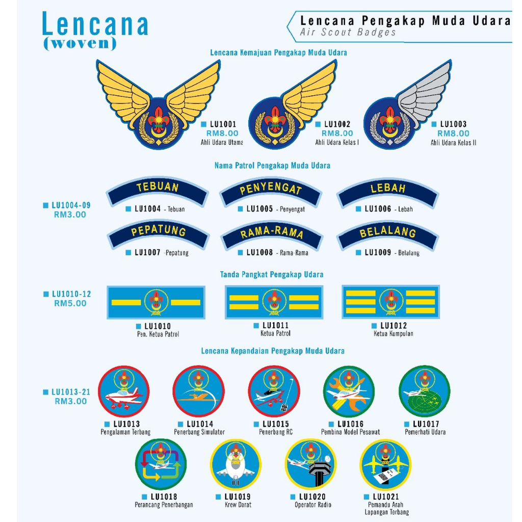 Lencana Pengakap Udara / Air Scout Badges | Shopee Malaysia