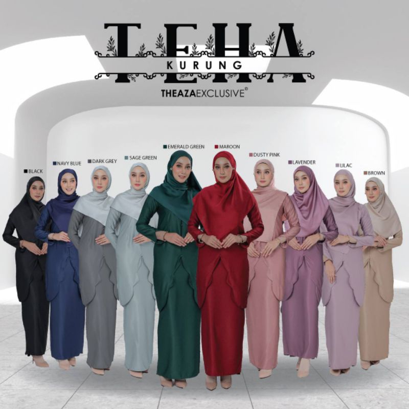 KURUNG MODEN TEHA SCALLOP PEARLSKIN | Shopee Malaysia