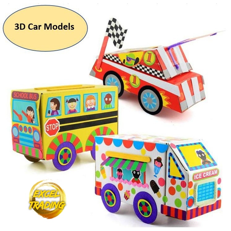 Project RBT Tahun 4 : Kids DIY handcraft Material with Racing Car, Ice ...