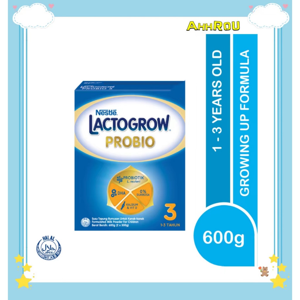 Lactogrow Probio 3 Milk Powder (600g) | Shopee Malaysia