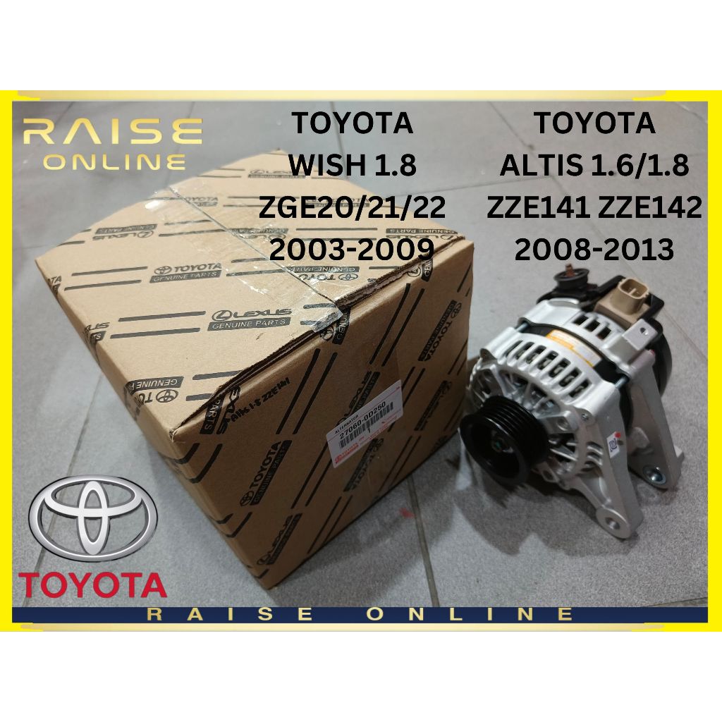 ( 100% ORIGINAL ) TOYOTA ALTIS 1.6 1.8 ZZE141 ZZE142 WISH 1.8 ZGE20 ...