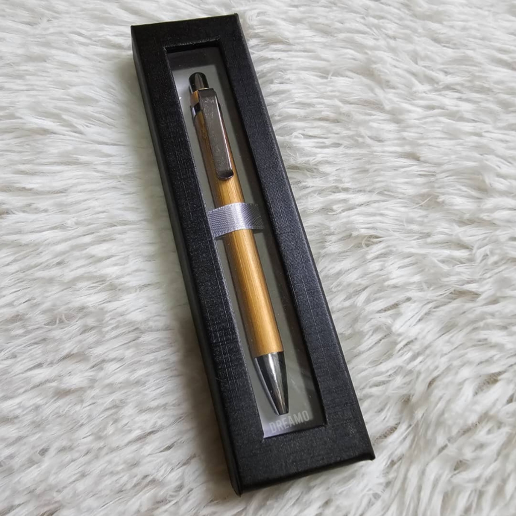 Wood Pen Laser Engraving Custom Name Nama Logo Design Gift Hadiah Ukir ...