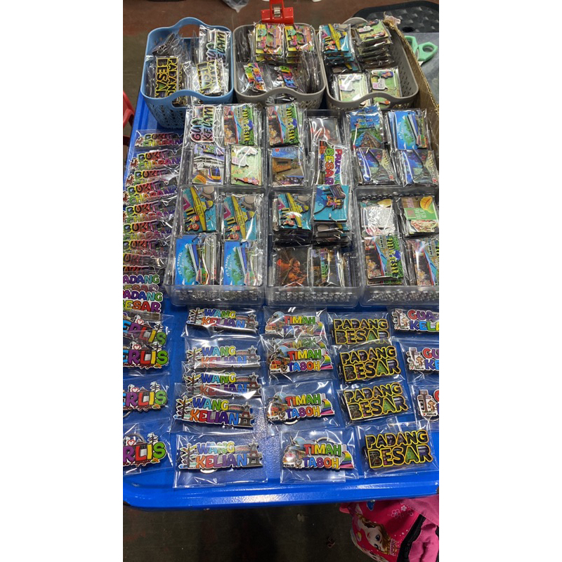 Fridge magnet perlis kecil /keychain perlis, timah tasoh, padang besar ...