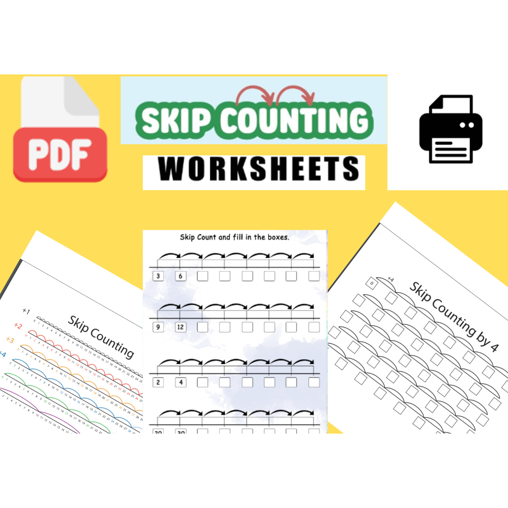 Pdf Charts Mathematics Skip Counting Charts With Worksheets