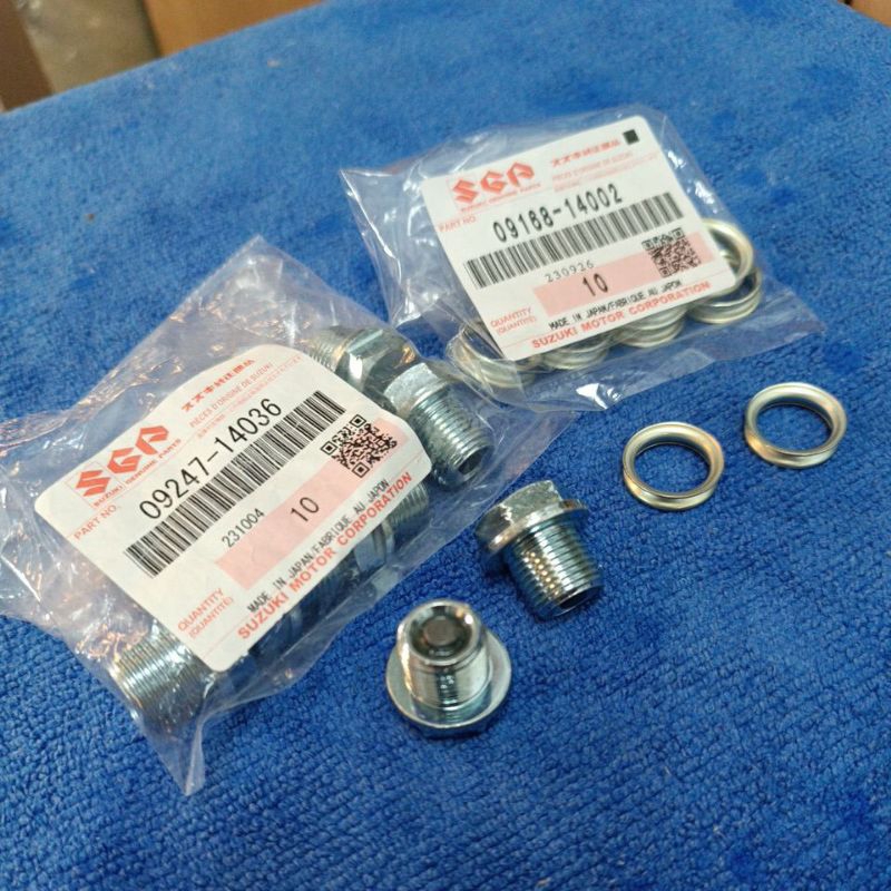 oil pan screw / oil drain plug / skru minyak hitam Suzuki GSXR 600 ...