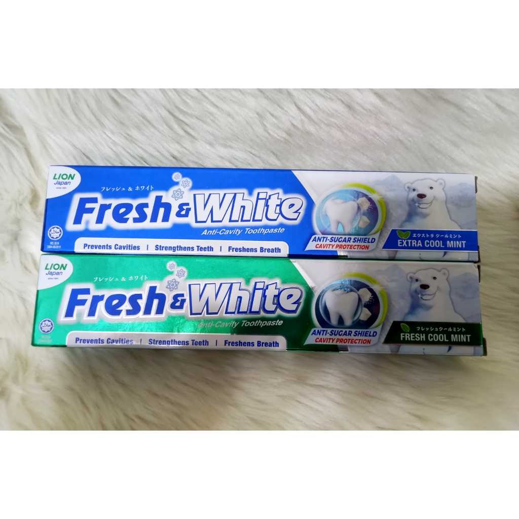 Fresh & White Toothpaste Extra Cool Mint / Fresh Cool Mint 70g | Shopee ...